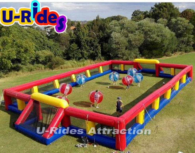 Large Enclosed Soap Football Field Inflatable Soccer Pitch With Cheap ...