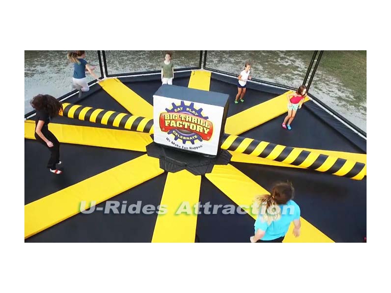Inflatable sweeper game toxic meltdown wipeout trampoline park wipeout ...