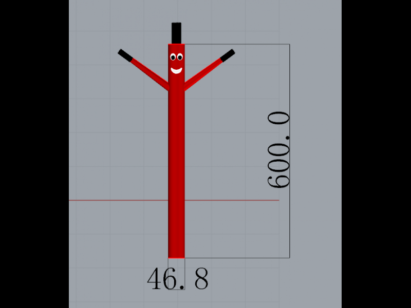 20ft sky dancer toy red color air dancer Inflatable with waving arm ...