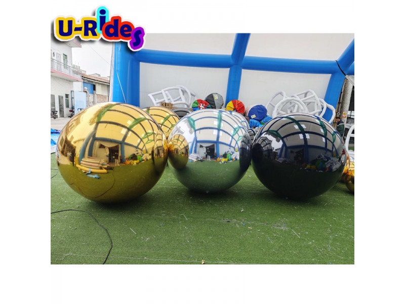 Colorful PVC Inflatable Mirror Chrome Ball Rainbow Balloon Model Event ...